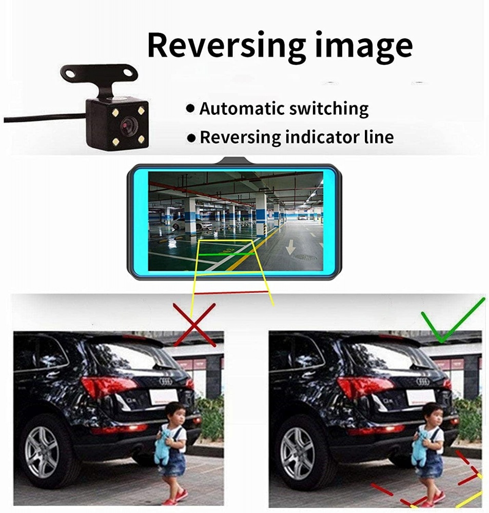 JUSTOP T60 Dash Cam 1080P Full HD In Car DVR Camera Digital Driving ...